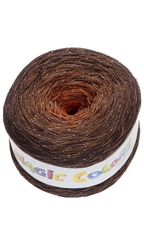Lammy Yarns - Magic colors sparkle 904 oranje bruin op=op uit collectie